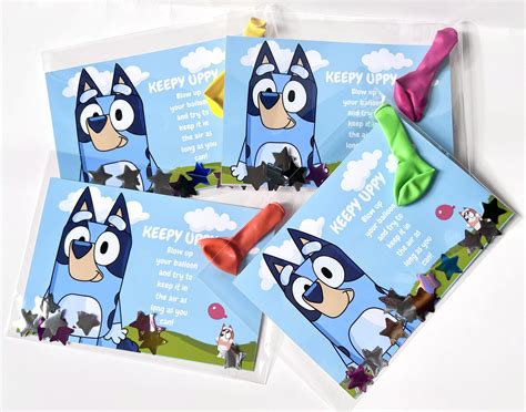 Party Favors Bluey Inspired Themed Party Favors Blue Birthday Keppy