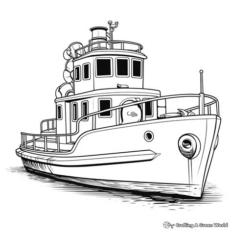 Tugboat Coloring Pages Free And Printable