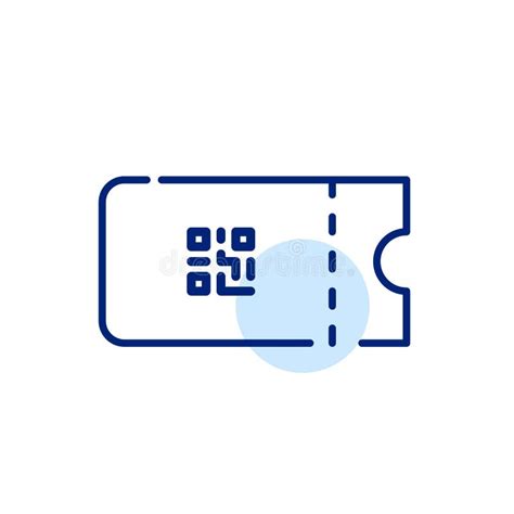 Ticket With Qr Code Flight Check In App Stock Vector Illustration Of Ticket Horizontal