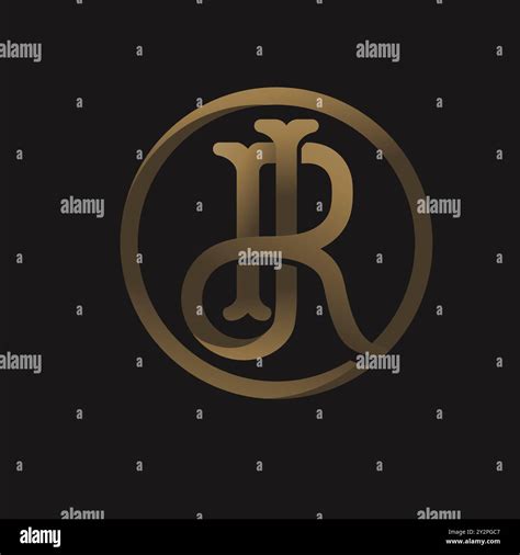 Vintage Interlocking Monogram Initial Letter Jr Vector Illustration Stock Vector Image And Art Alamy