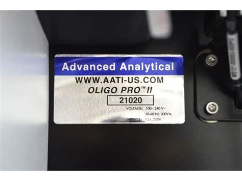 Agilent Advanced Analytical Oligo Pro Ii Automated Oligonucleotide Analyzer