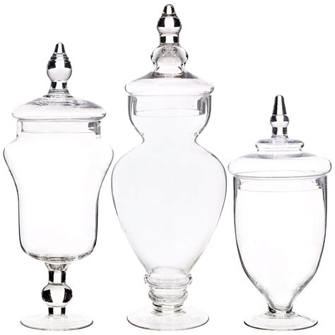 Palais Glassware Clear Glass Apothecary Jars Wedding Candy Buffet