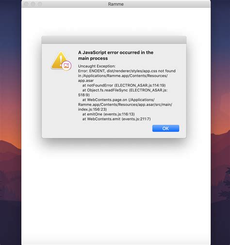 javascript error on mac · issue 306 · terkelg ramme · github