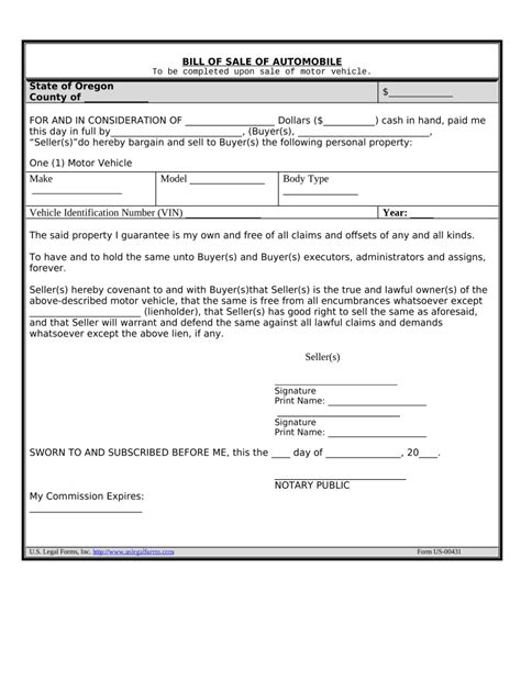 Oregon Odometer Disclosure Form Fill Out And Sign Online Dochub