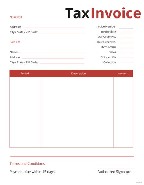 Tax Invoice Templates 16 Free Word Excel Pdf Format Download Free And Premium Templates