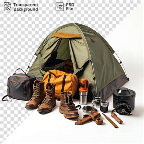 دانلود فایل لایه باز وسایل کمپ چادر رنگ سبز دانلود رایگان فایل لایه