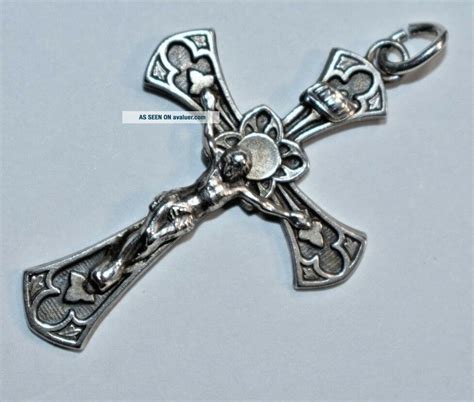 Stunning Vintage Sterling Silver 925 Religious Crucifix Inri Cross