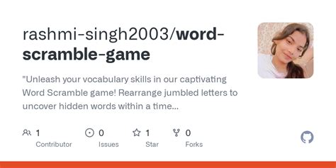 Github Rashmi Singh2003word Scramble Game Unleash Your Vocabulary