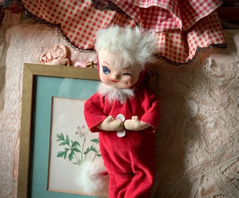Vintage Winking Devil Pixie Doll Holiday Fair Japan Retro Devil Girl