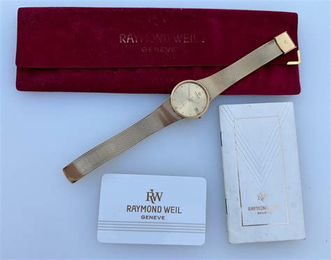 Raymond Weil Geneve Automatic 18k Gold Plated Ref 2807 Watch For Sale