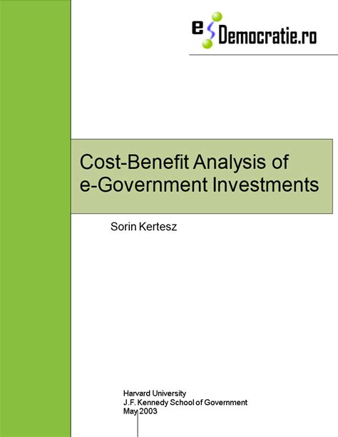Technology Cost Benefit Analysis Templates At