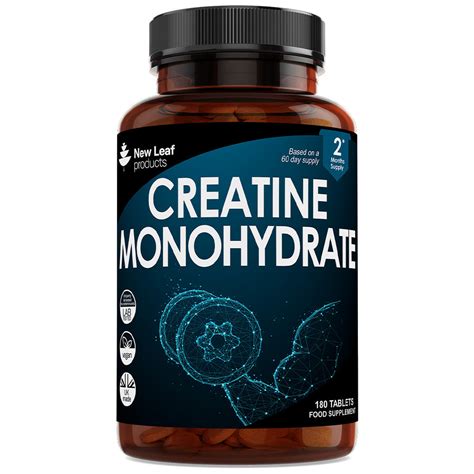New Leaf Products Creatine Monohydrate Tablets 3000mg 180 Creatine