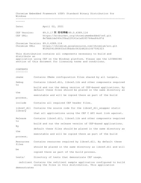 Cef Standard Binary Distribution For Windows