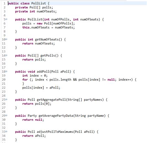 PollList This Class Represents A Collection Of Polls Chegg Com