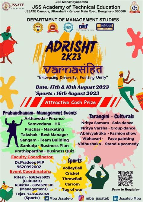 Department Of Management Studies Management Fest Adrisht 2k23