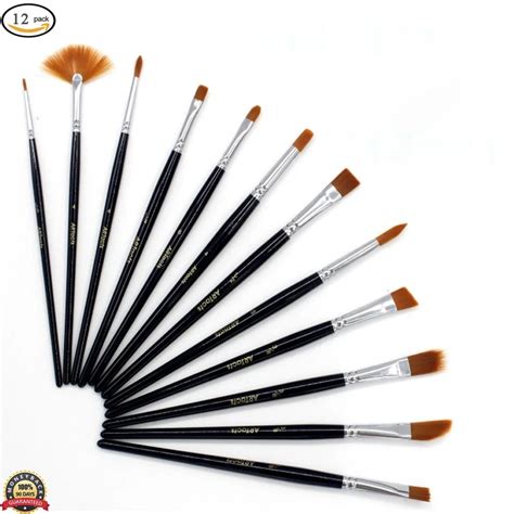 전문가용 페인트 브러시 12 세트 둥근 끝이 뾰족한 팁 나일론 헤어 아티스트 아크릴 브러시 아크릴 수채화 오일 페인트페인트 브러쉬 Aliexpress