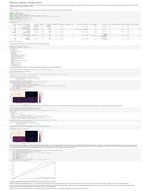 binary logistic regression pdf receiver operating characteristic applied statistics