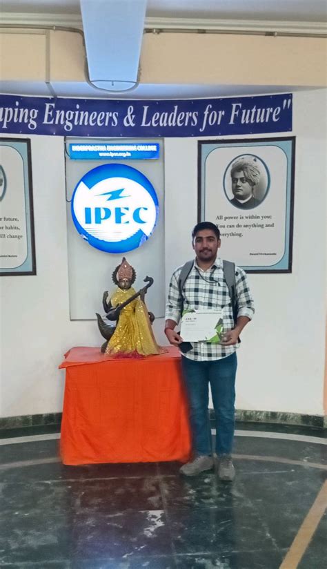 Awarded Certificate From Ieee Cass Ipec College Ghaziabad Uttarpradesh Tarun Kumar