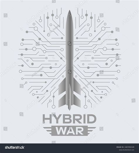 Hybrid War Hypersonic Ballistic Missile Loitering Stock Vector Royalty