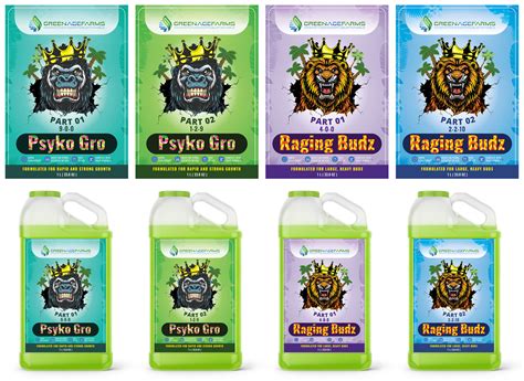 Hydroponic Company Label For Custom Blended Cannabis Fertilizer