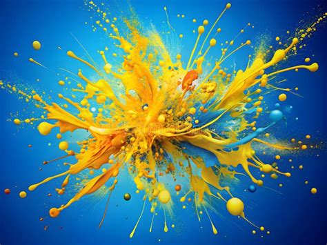 A Stunning 3d Rendering Of A Colorful Powder Explosion Visualizing