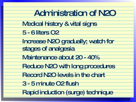 Nitrous Oxide Dental Note Template