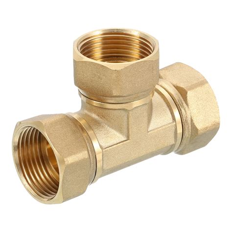 Brass Tee Swivel Pipe Fitting 34 3 Way T Connector Female X Female