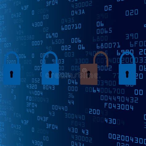 Blue Security Background With Hex Code Stock Vector Illustration Of