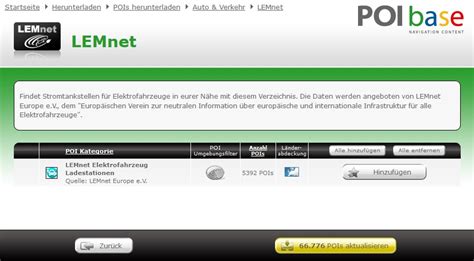 Lemnet Stromtankstellen Jetzt Eu Weit Bei Poibase › Pocketnavigationde Navigation Gps