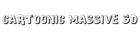 Cartoonic Massive 3d Font