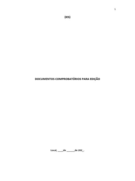 Modelos De Documentos Comprobatorios Para Edicao 1 Pdf