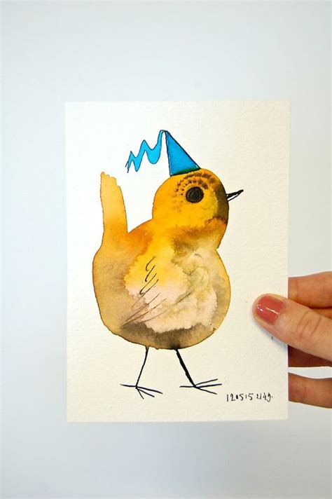 Dierenkunst Vogel Tekening Originele Tekening Winterkoning Etsy