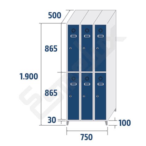 Taquilla De Vestuario Megablok En Acero 2 X 3 Puertas