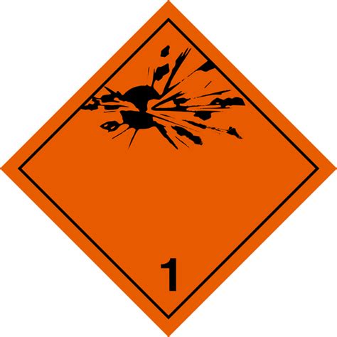 Class 1 Explosives Tdg Placard Sign Western Safety Sign