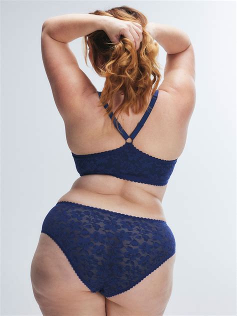 Lavish Lace Front Closure Push Up Bra In Blue Savage X Fenty