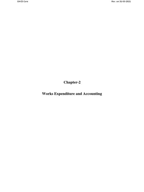E4 E5 Text Chapter 2 Work Expenditure Accounting Pdf Debits