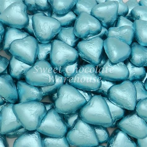 Milk Chocolate Hearts Light Blue 1kg Sweet Chocolate Warehouse