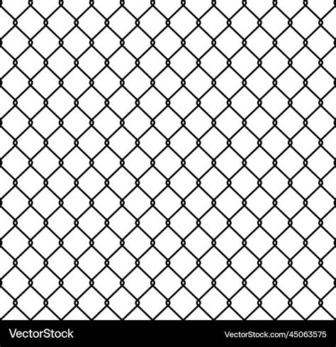 Steel Wire Chain Link Fence Seamless Pattern Vector Image