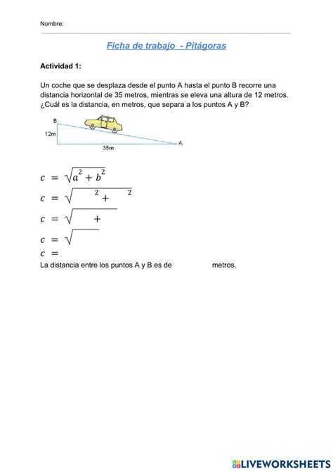 Pitágoras Online Pdf Activity Live Worksheets