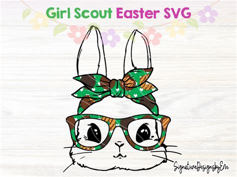 Girl Scout Svg Png Easter Scout Design Girl Scout Cookie Clipart
