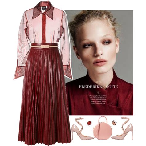 Maroon And Blush Fashion Look Urstyle Maroon Art Decor Fashion