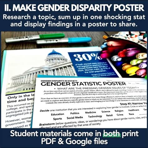Gender Issue Stratification Statistics Poster Project Activity For Sociology