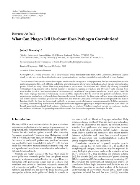 Pdf What Can Phages Tell Us About Host Pathogen Coevolution