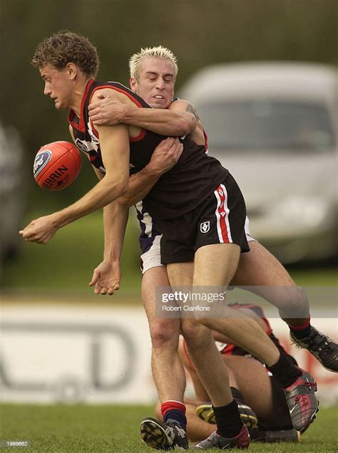 Chris Odell Of The Dolphins Is Tackled During The Round Six Txu Vfl