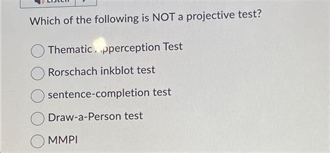 Which Of The Following Is Not A Projective