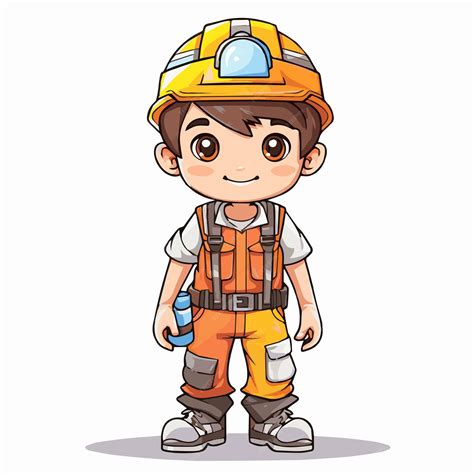 Chibi Construction Workers Outfit Premium Ai Generated Vector