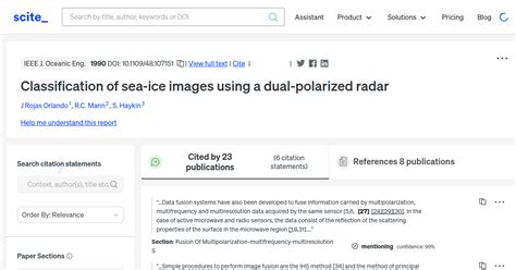 Classification Of Sea Ice Images Using A Dual Polarized Radar