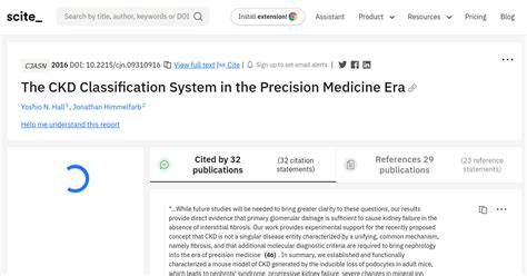 The Ckd Classification System In The Precision Medicine Era Scite Report