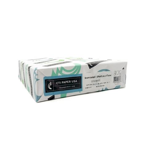 Kromekote Hi Gloss C1s Cover 8 1 2x11 12pt 250g 200 Pkg Paper