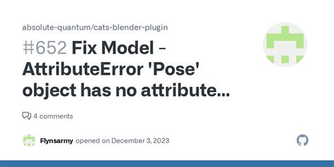 Fix Model Attributeerror Pose Object Has No Attribute Bonegroups · Issue 652 · Absolute